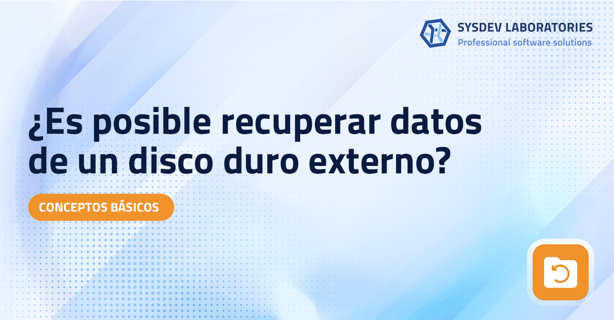 Posibilidades de recuperar datos de un disco duro externo