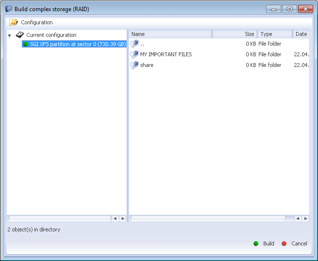 RAID Access Plugin – RAID Builder (para Windows) v.