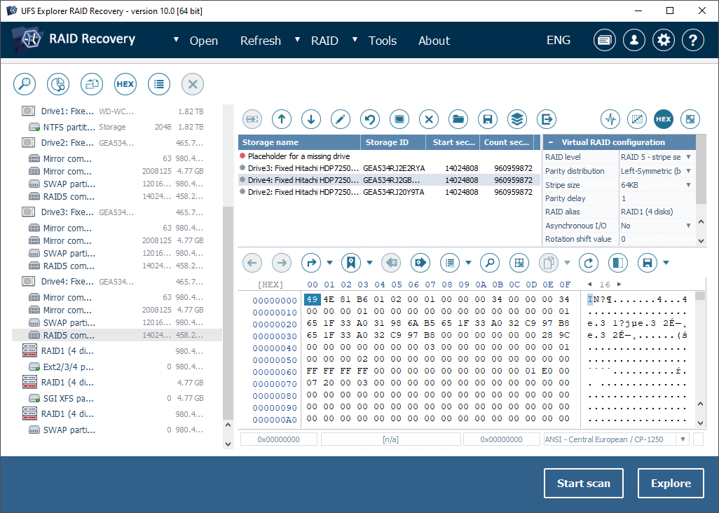 UFS Explorer RAID Recovery (para Windows) v. 9