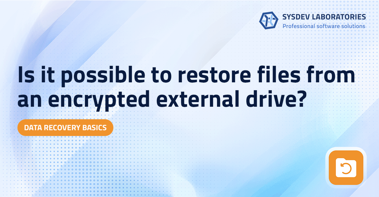 Data recovery from encrypted external storages