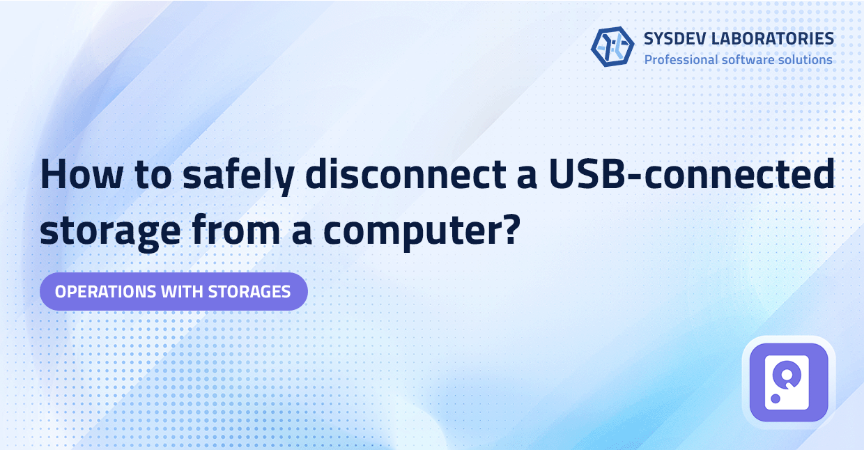 How to safely eject a USB-connected device from a PC?