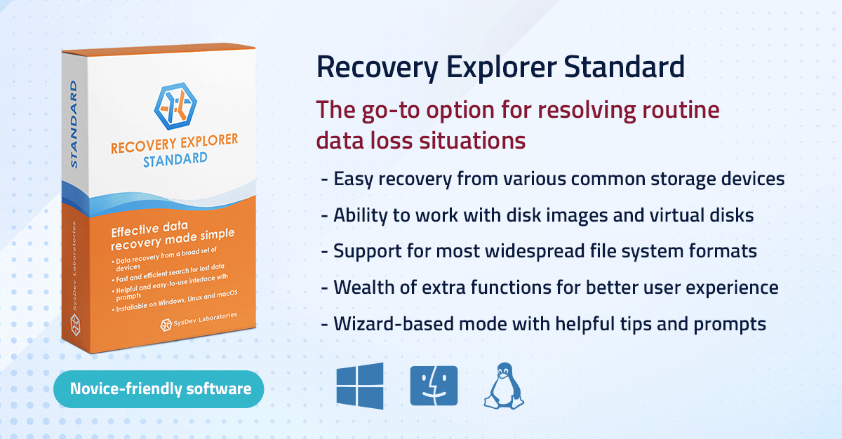 Recovery Explorer Standard for Windows ver. 10
