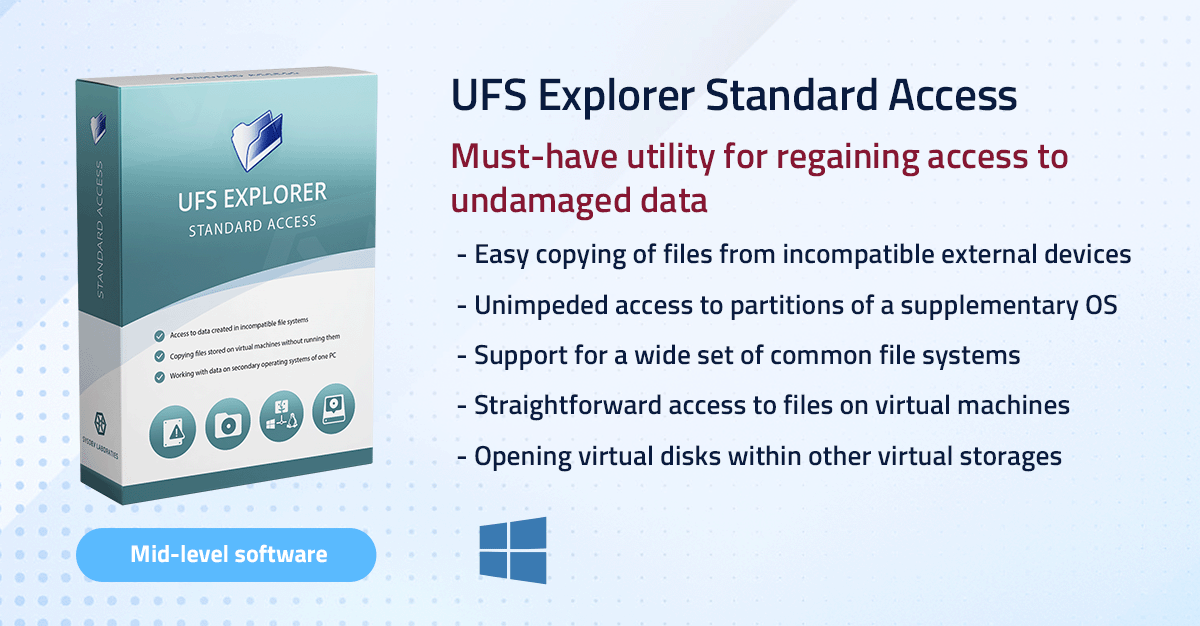 UFS Explorer Standard Access for Windows ver. 5