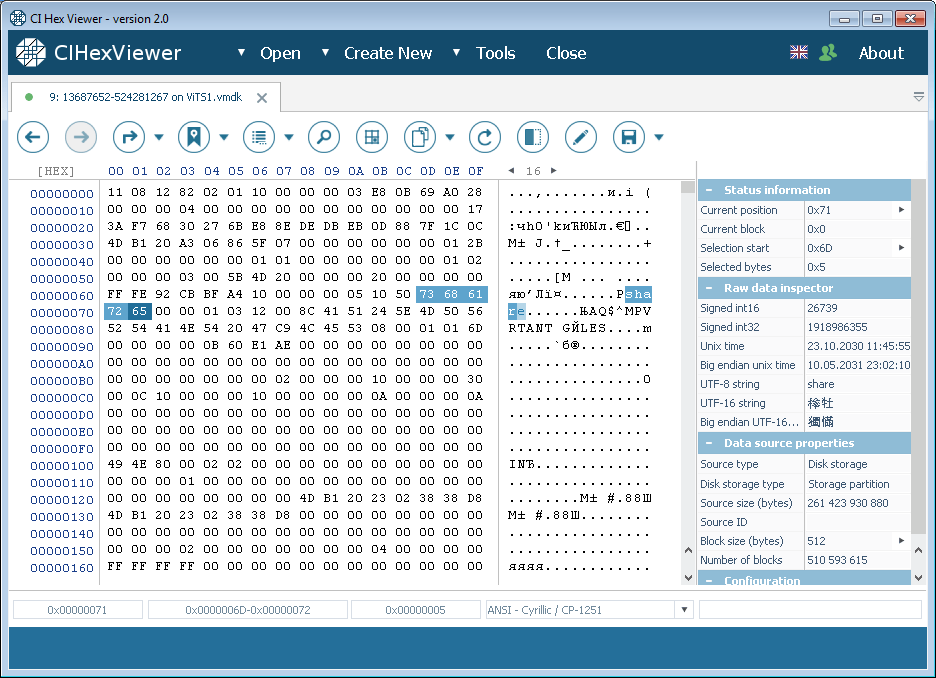 CI Hex Viewer for Windows v. 2
