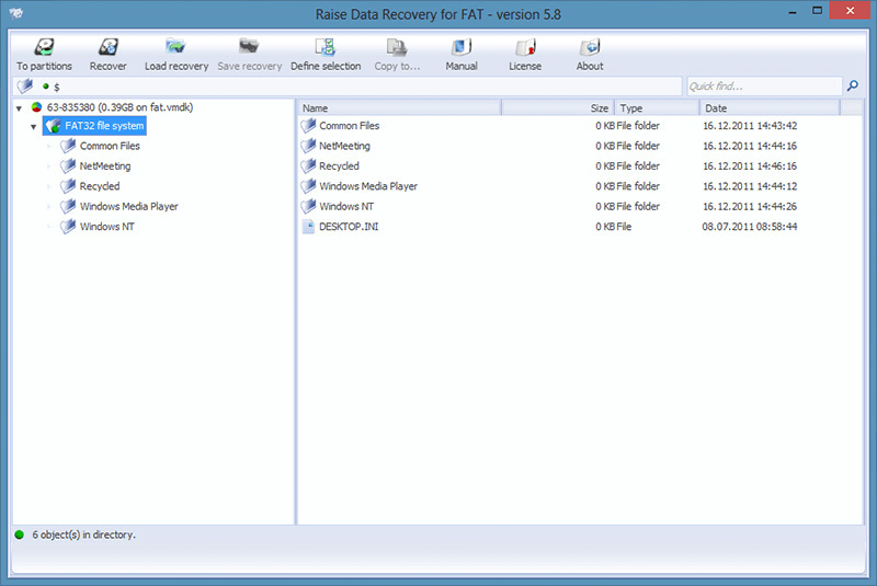 Raise Data Recovery for FAT/FAT32 for Windows v. 5