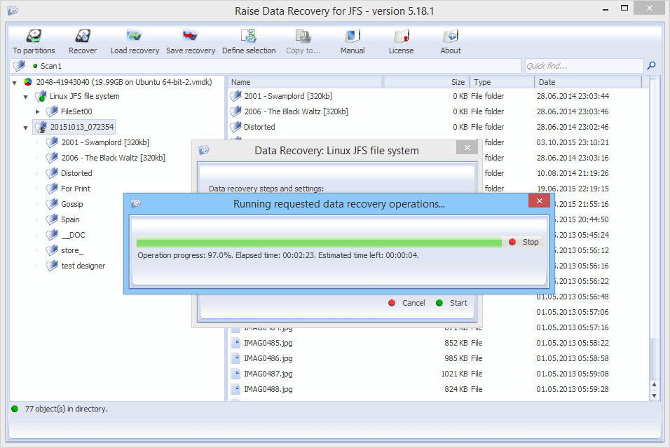 Raise Data Recovery for JFS (for Windows) version 5