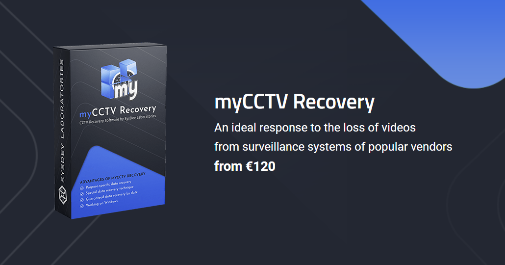 myCCTV Recovery – Effective data recovery from CCTV
